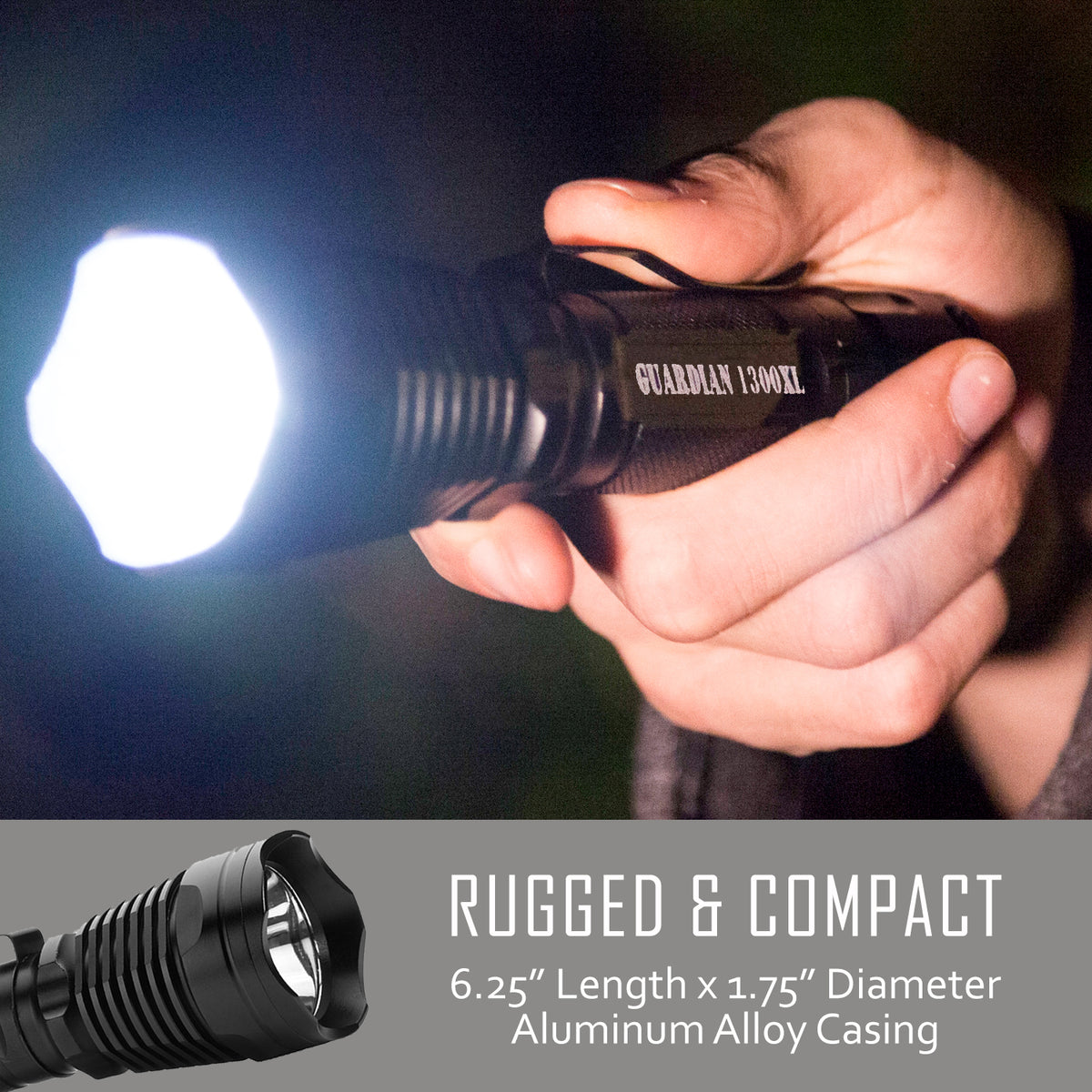 The Guardian 1300XL | LED Tactical Flashlight | Professional Grade ...