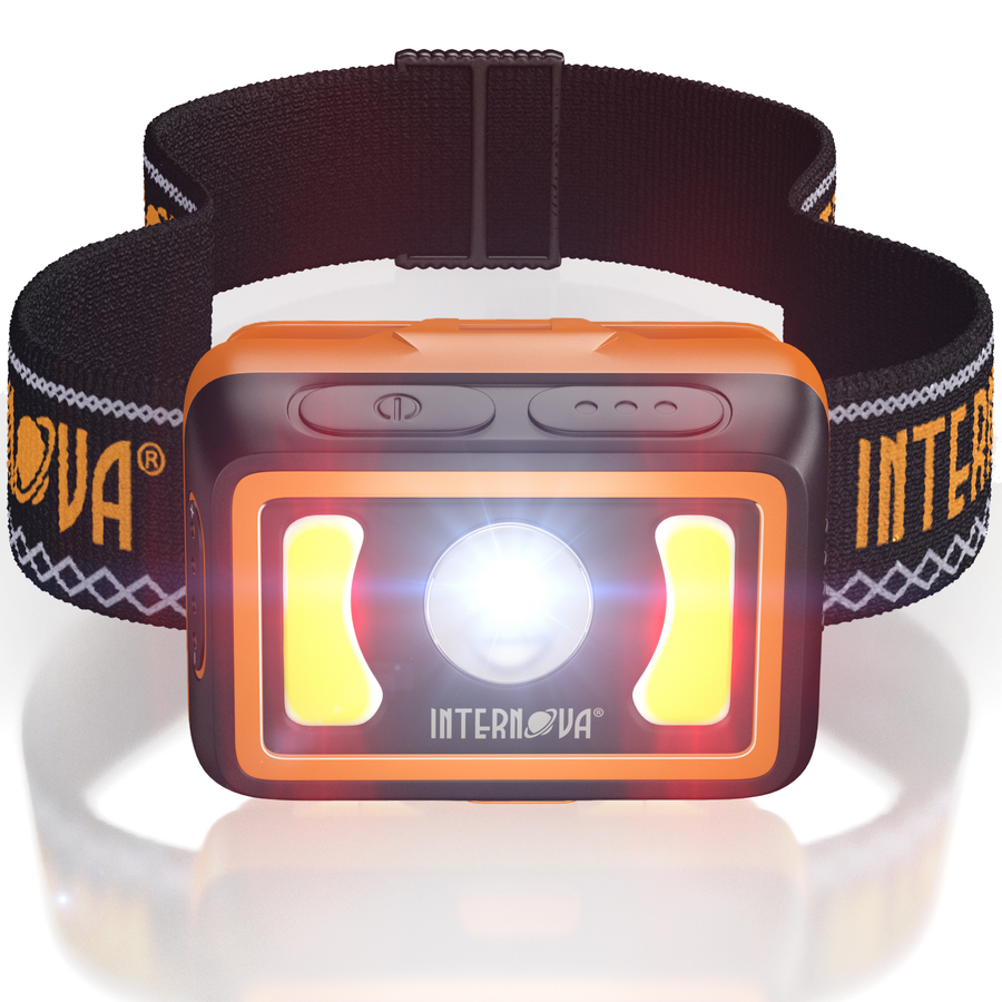 Internova LED Rechargeable Headlamp With Spotlight and Flood Light ...